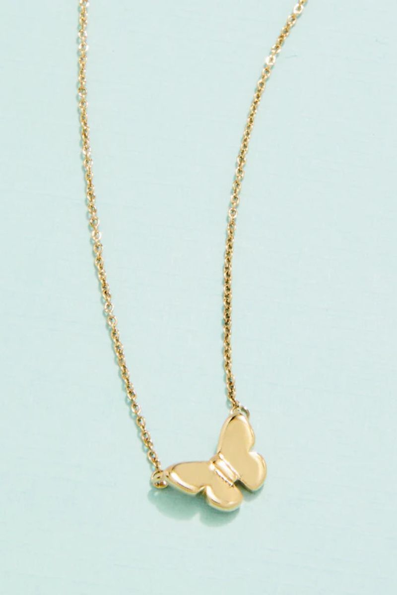 Spartina Splash Butterfly Necklace Gold – Chalet