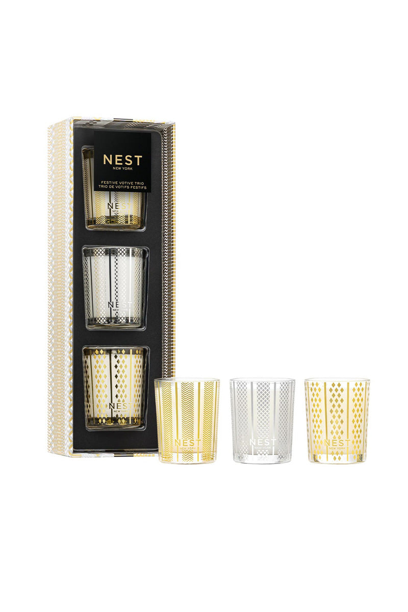 Nest Votive Candle Festive Trio Set – Chalet